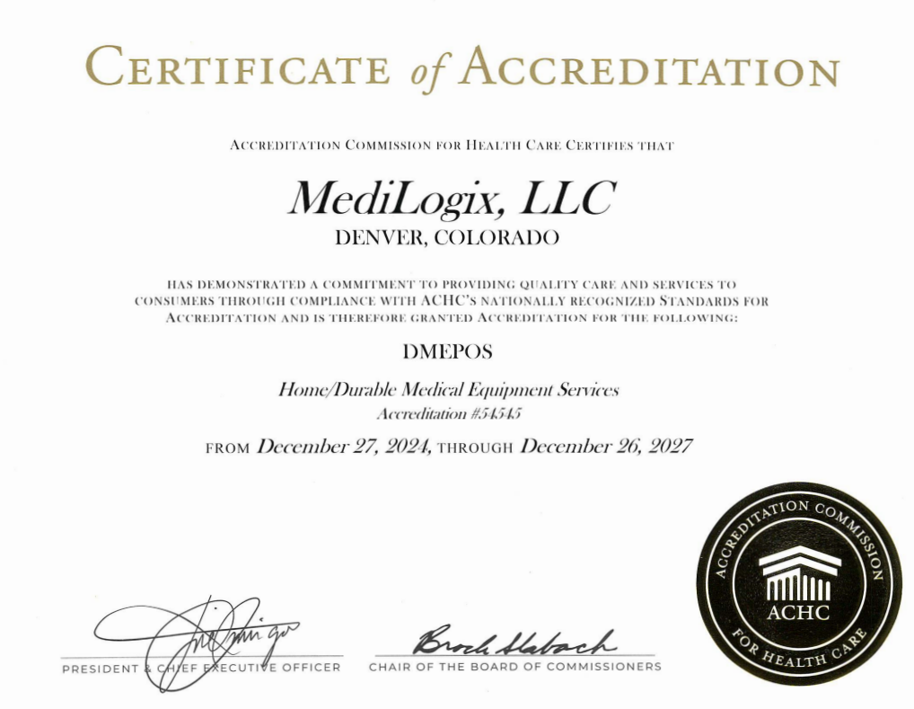 ACHC Certification – MEDILOGIX